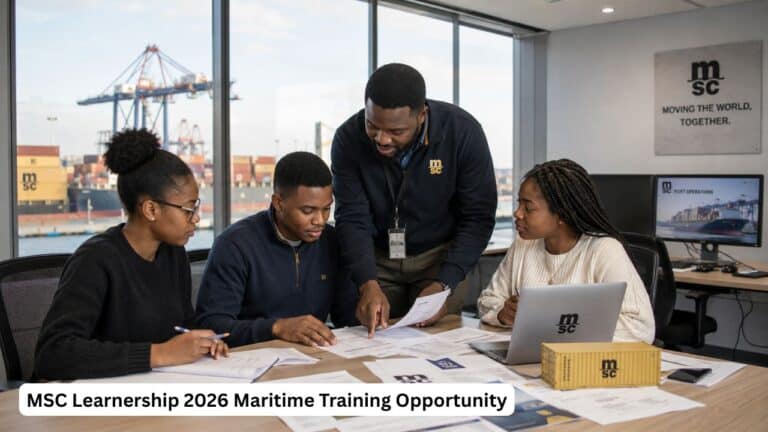 MSC Learnership 2026: Maritime Training With R4,000 Monthly Stipend