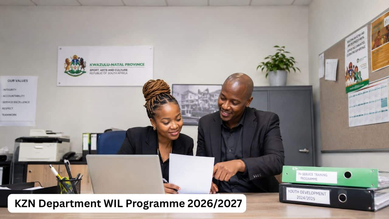 KZN Department WIL Programme 2026/2027: R5 865 Monthly Stipend